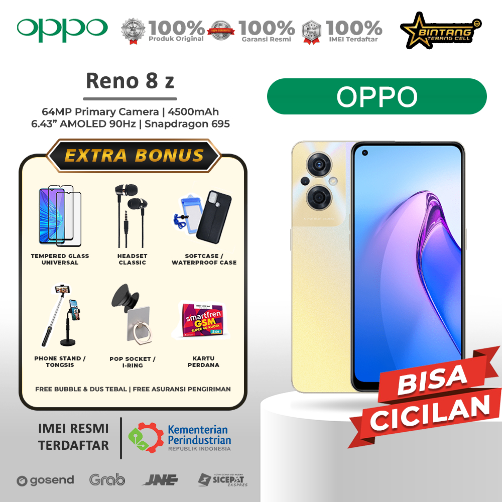 Jual OPPO RENO 8Z 5G RAM 8/256 GARANSI RESMI | Shopee Indonesia