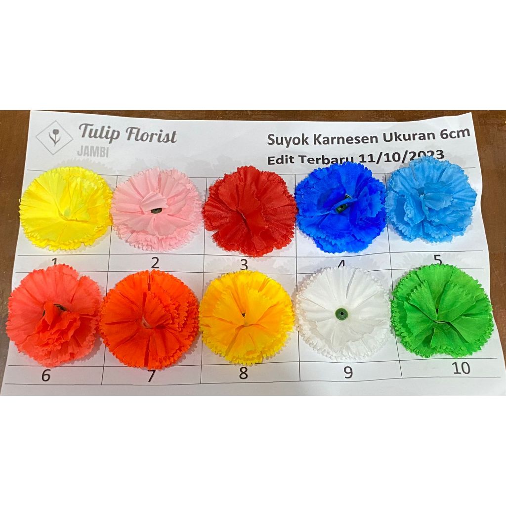 Jual Bunga Suyok Karnesen Ukuran 6cm 4lapis isi 50 kuntum perbungkus ...