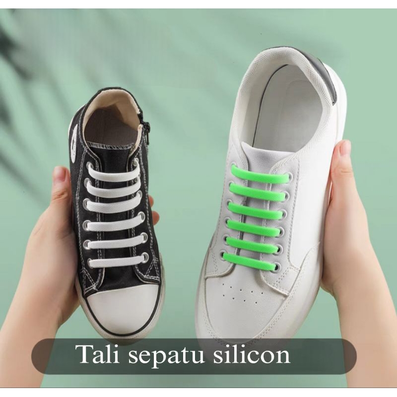 Jual Tali sepatu silicon karet tali sepatu anak dewasa karet elastis ...