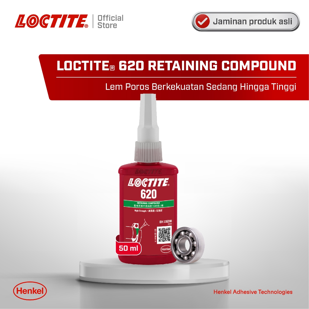 Jual Henkel LOCTITE 620 Retaining Compound Lem Bearing Shaft 50 ml | Shopee Indonesia