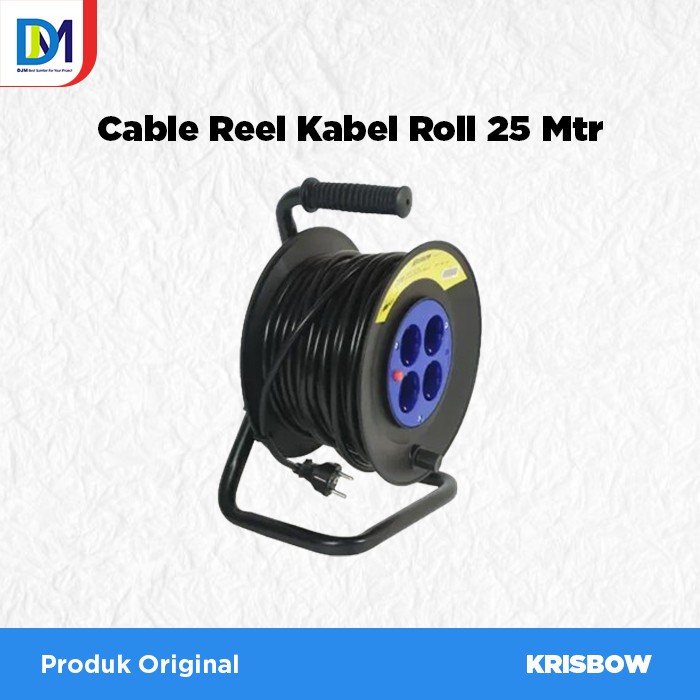 Jual Cable Reel Kabel Roll 25 Mtr Krisbow Produk Original | Shopee ...