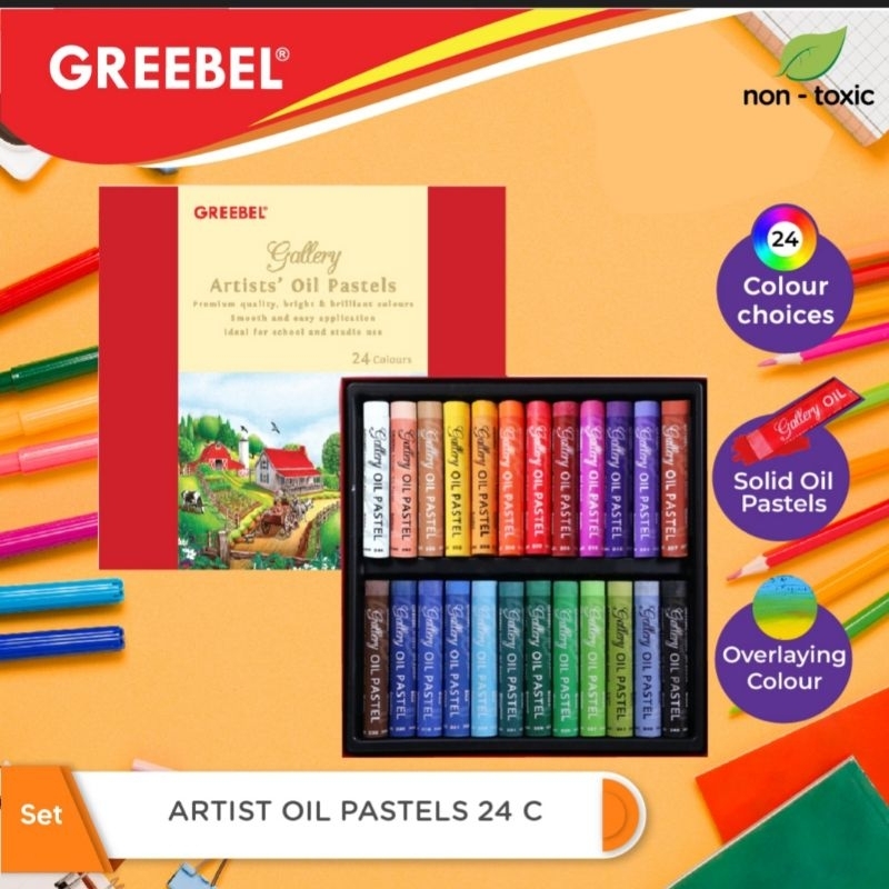 Jual Greebel Crayon Artist Oil Pastel 24wr | Shopee Indonesia