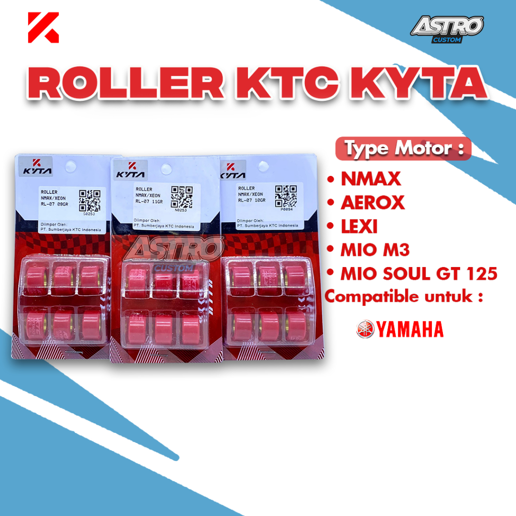Jual Roller KTC KYTA Nmax Aerox 155 Lexi 125 Mio M3 Fino XRide Mio Z S Freego Gear Kytaco Roler ...