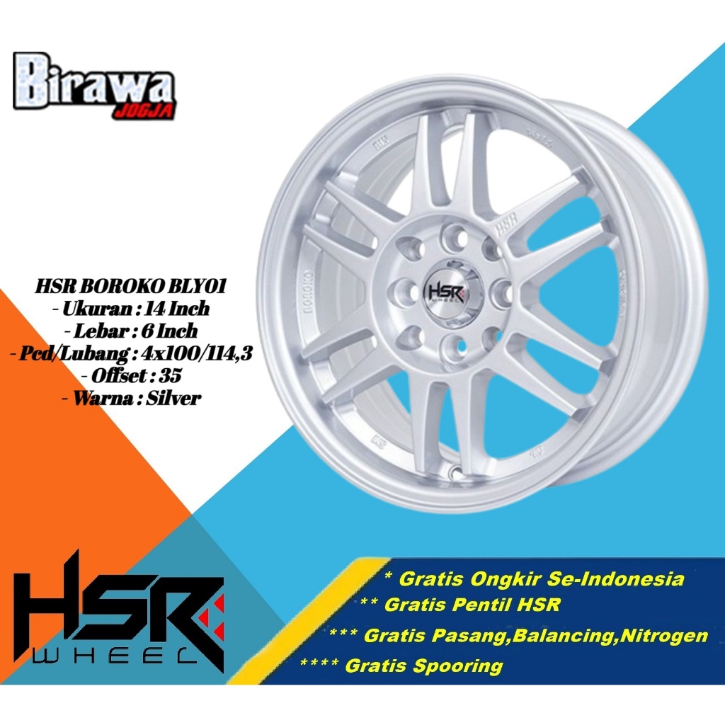Jual Velg Mobil Wuling Air ev, Brio, Agya, Ayla, Calya, Sigra, Avanza, Xenia Ring 14 HSR BOROKO ...