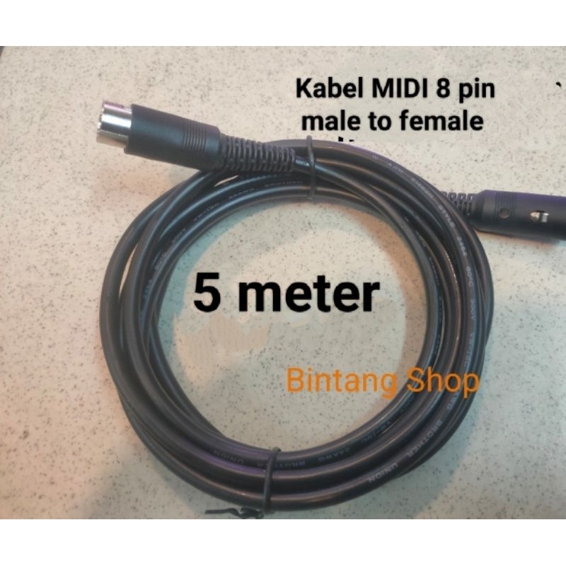 Jual kabel extension MIDI 8 pin male to female 5 meter | Shopee Indonesia