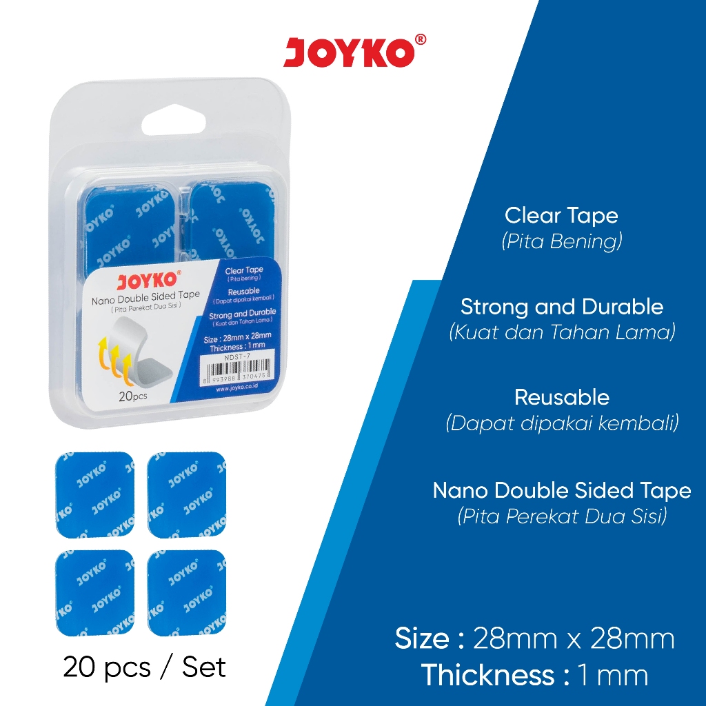 Jual Nano Double Sided Tape Pita Perekat Dua Sisi Joyko NDST-7 | Shopee Indonesia