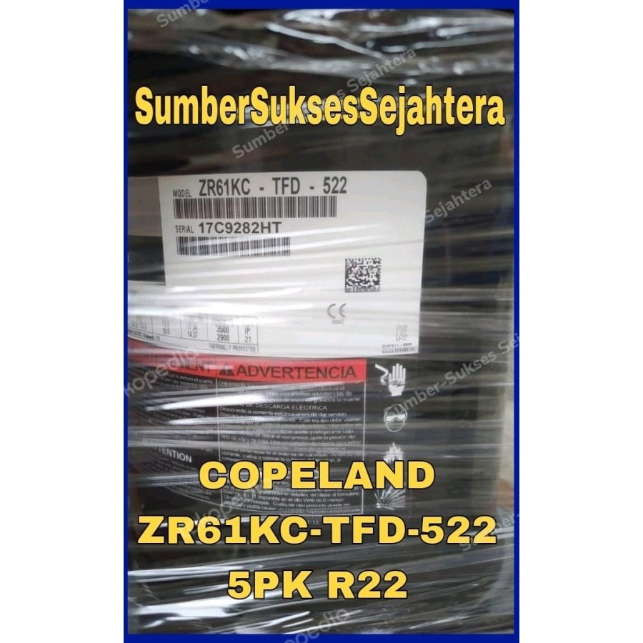 Jual Diskon! Compressor Copeland Scroll Zr61Kc/Zr61Kc-Tfd-522 | Shopee ...