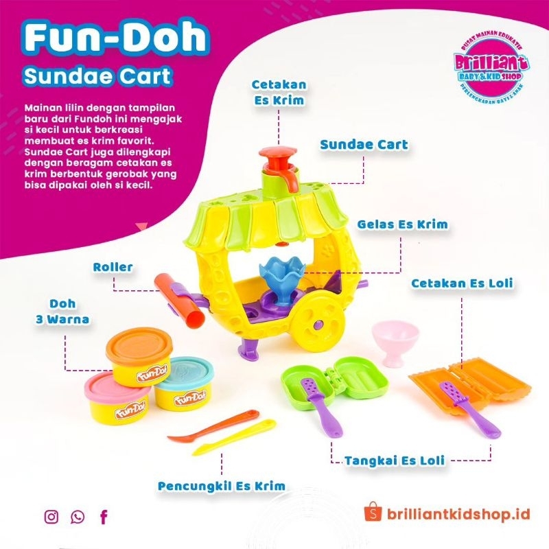 Jual Mainan Anak FUNDOH SUNDAE CART | Shopee Indonesia