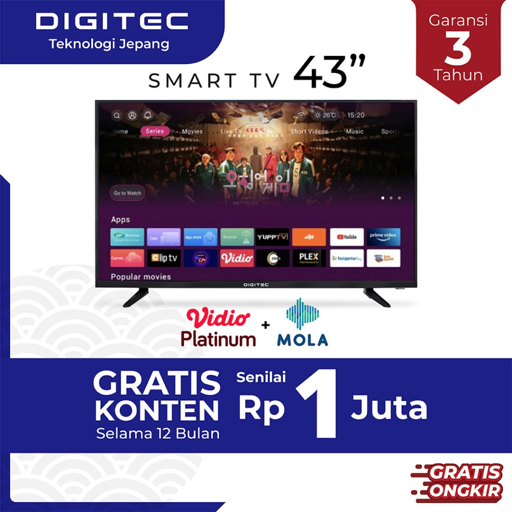Jual DIGITEC Smart TV 43 inch DG 43C983 | Shopee Indonesia