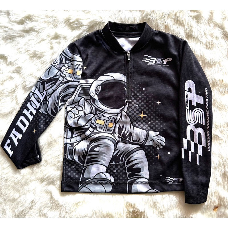 Jual Jersey anak Pushbike | BSP racing | astronot Hitam |custom nama ...