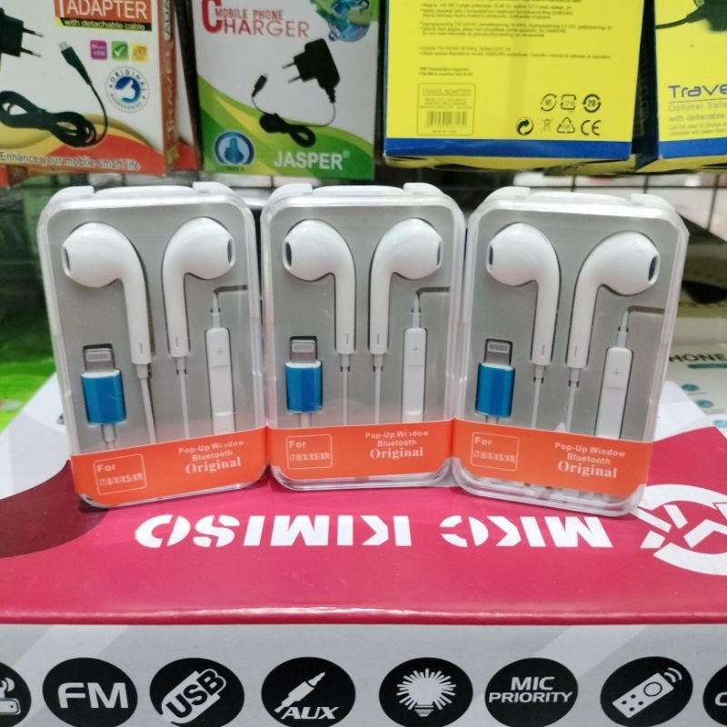 Jual Headset Earphone For All Tipe iPhone To Lightning Full Bass Music ...