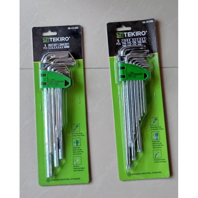 Jual TEKIRO PAKET KUNCI L SET 8PCS DAN L BINTANG PANJANG TEKIRO 9PCS | Shopee Indonesia