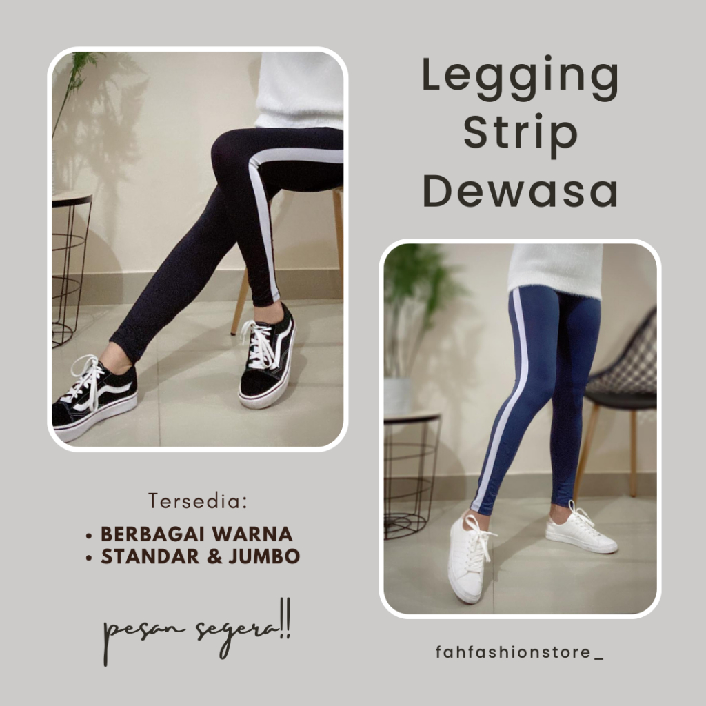 Jual Legging/Leging Strip Dewasa ukuran Standar dan Jumbo Cocok untuk ...