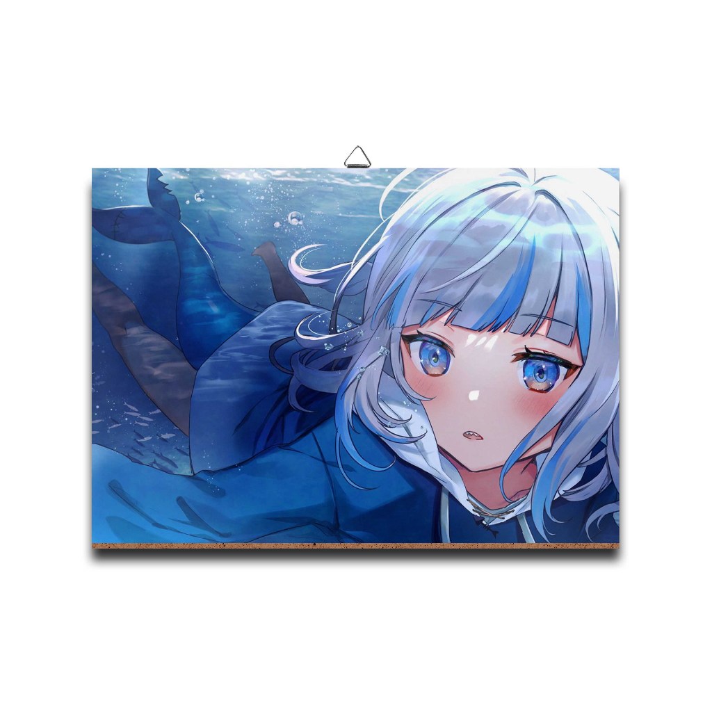 Jual Poster dinding kayu anime vtuber GAWR GURA UNDERWATER SWIM - HOLO ...