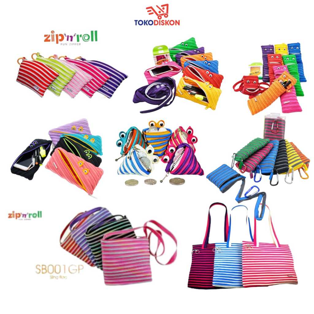 Jual Zip n Roll Bongkar Pasang Resleting Sleting Tas Tempat Koin Pouch ...