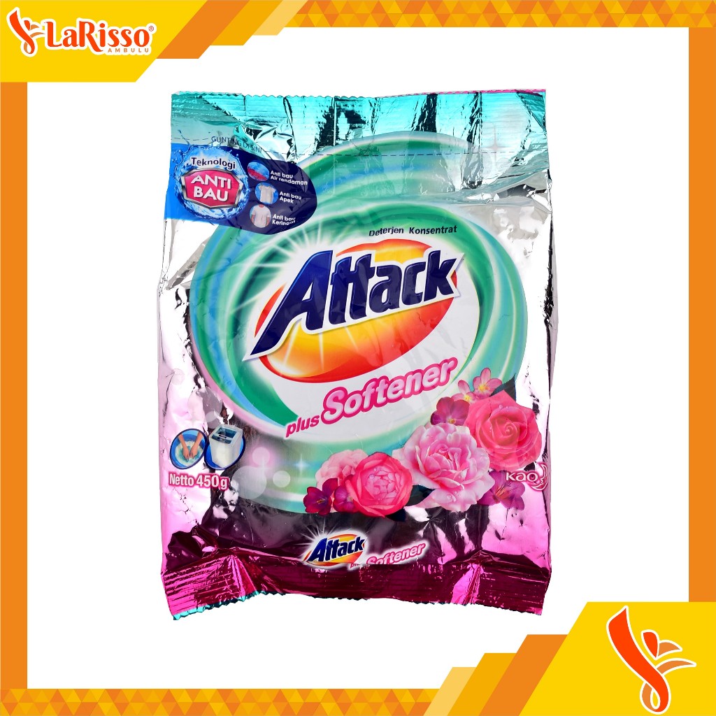Jual ATTACK DETERGEN PLUS SOFTENER 450GR | Shopee Indonesia