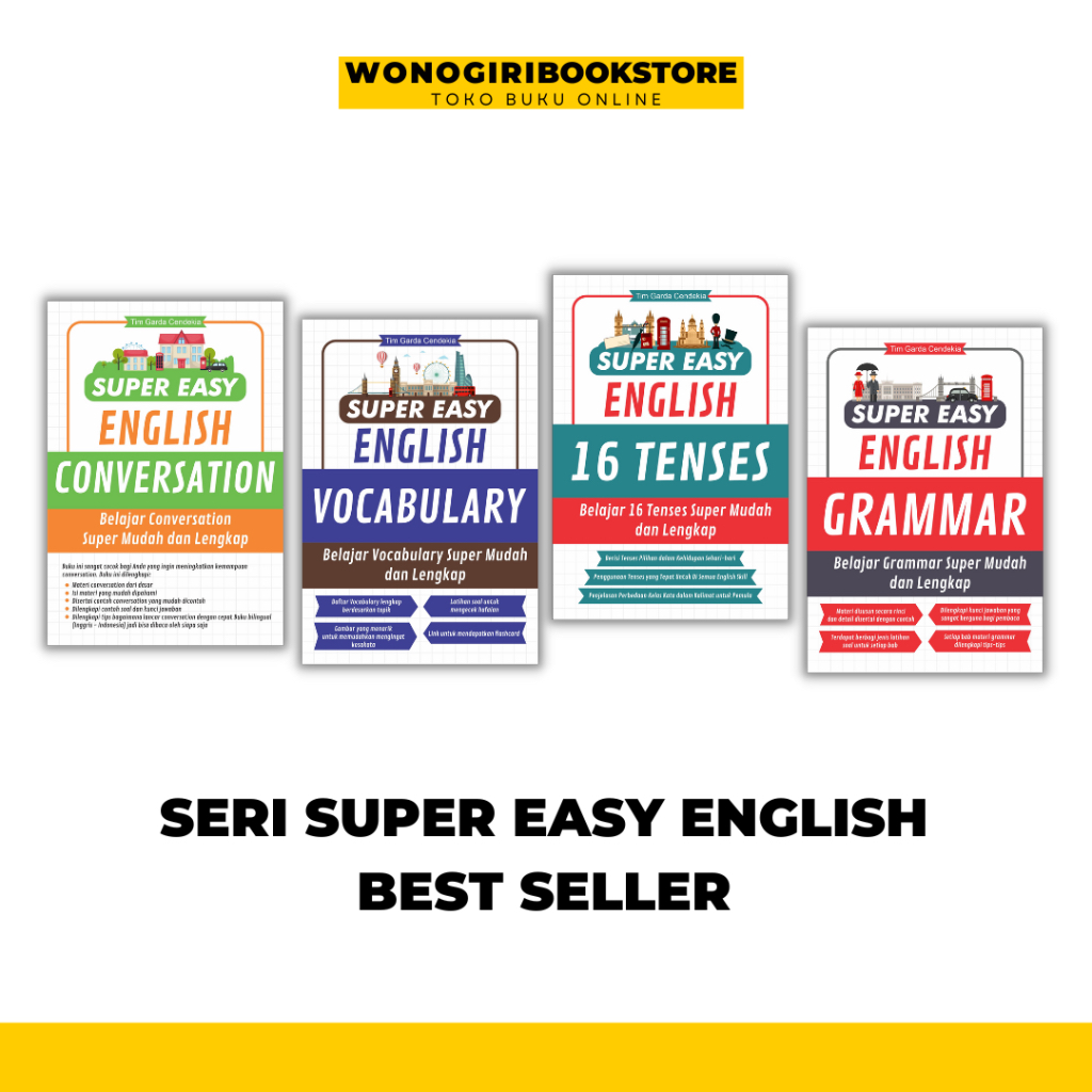 Jual Buku Bahasa Inggris - Seri Super Easy Grammar Tenses Vocabulary ...