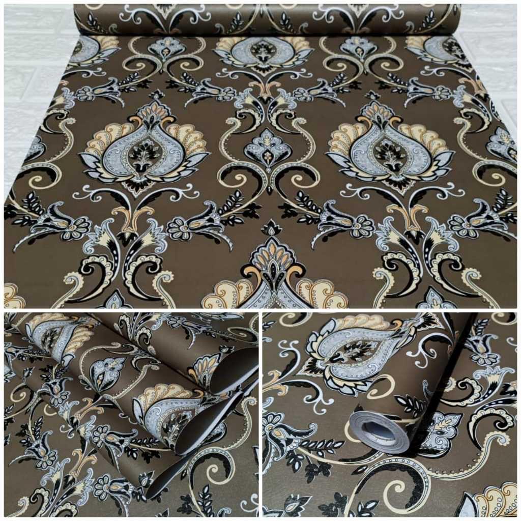 Jual Wallpaper Dinding 10 m 10 meter 45 cm x 10 m BATIK GOLD BATIK PINK ...