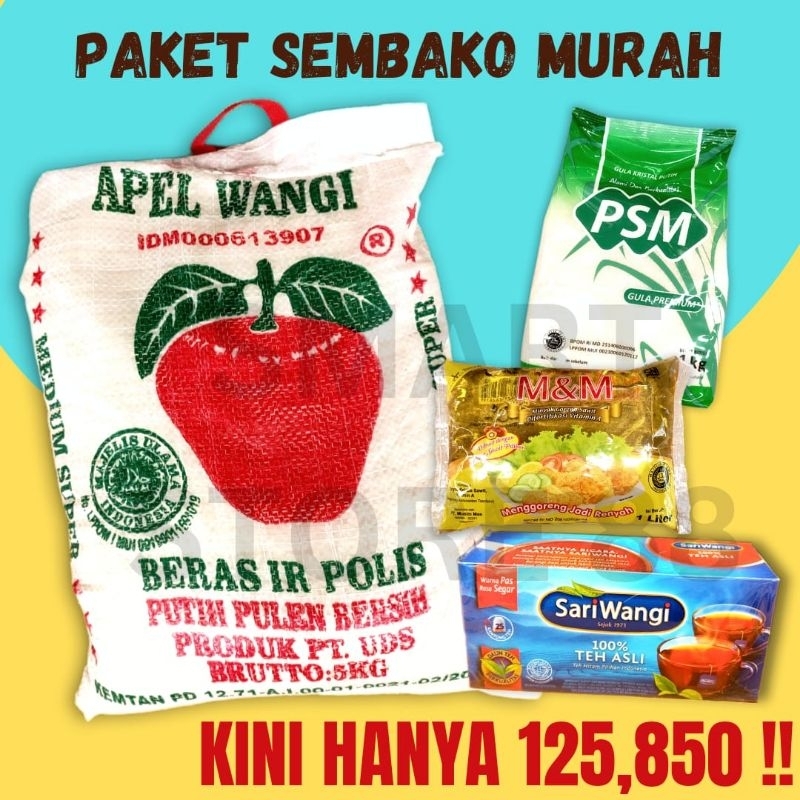 Jual PAKET SEMBAKO MURAH BERAS MINYAK GORENG GULA TEH | Shopee Indonesia