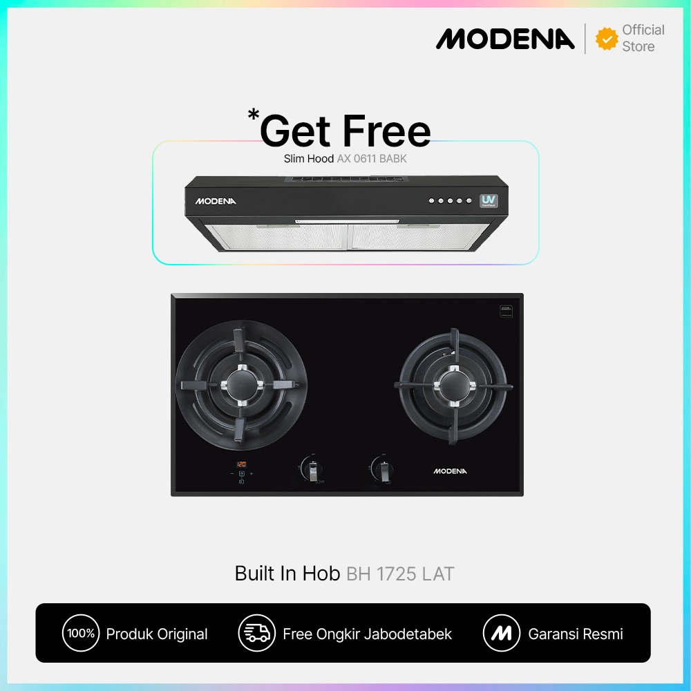 Jual MODENA Built-in Gas Hob - BH 1725 LAT | Shopee Indonesia