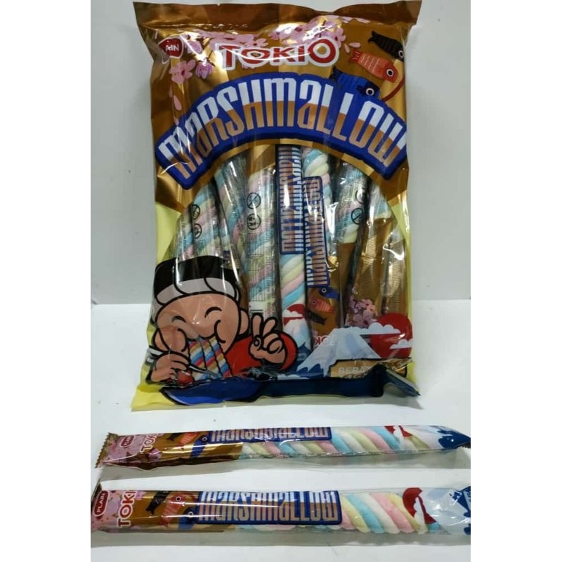 Jual Permen Cemilan Snack Marshmallow Tokio Kepang Pelangi Mainan Anak ...