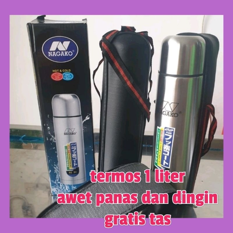 Jual termos stainless awet panas 1 liter | Shopee Indonesia