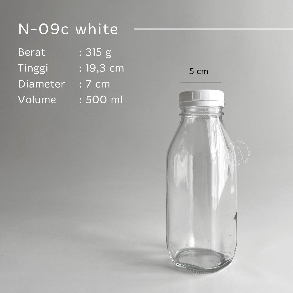 Jual Botol kaca Times Square 300ml 500ml 1 liter - botol juice kopi - kotak | Shopee Indonesia