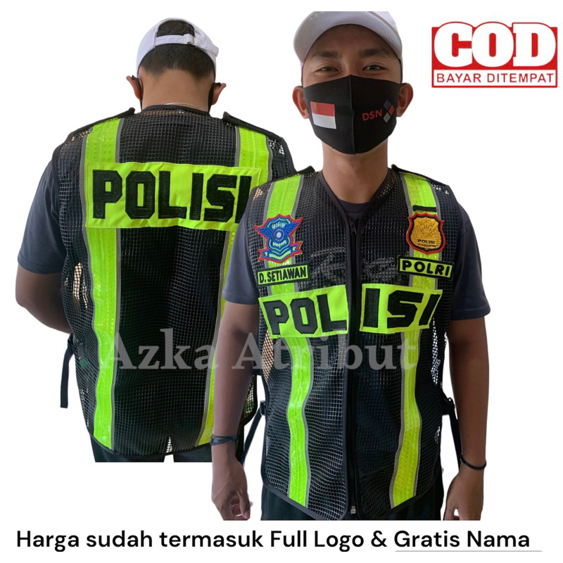 Jual Rompi Jaring Karet Polisi Rompi Polisi Jala Karet Rompi Dinas ...
