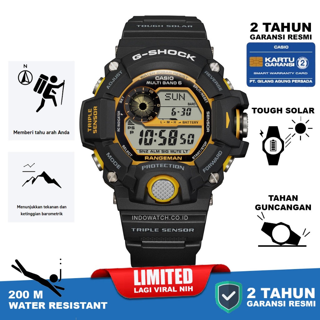 Jual Casio G-Shock GW-9400Y-1 rangeman gw9400 original garansi resmi ...