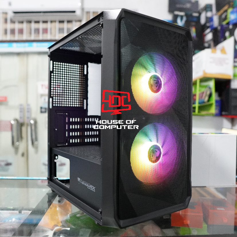 Jual VENOM RX CASE PC PRAVA FREE 2 FAN ARGB TEMPERED GLASS M-ATX ...