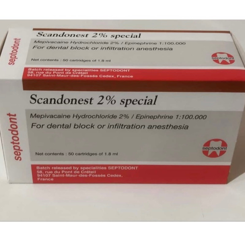 Jual DENTAL SCANDONEST 2% SPESIAL ANESTISY septodont | Shopee Indonesia