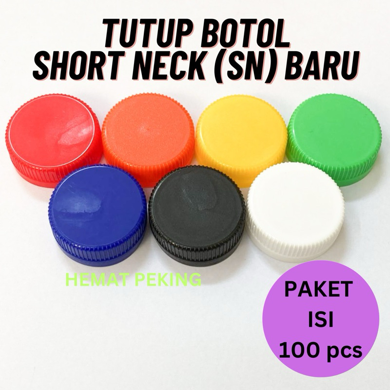 Jual Tutup Botol Plastik SN Short neck Almond SEGEL Isi 100 Pcs ...