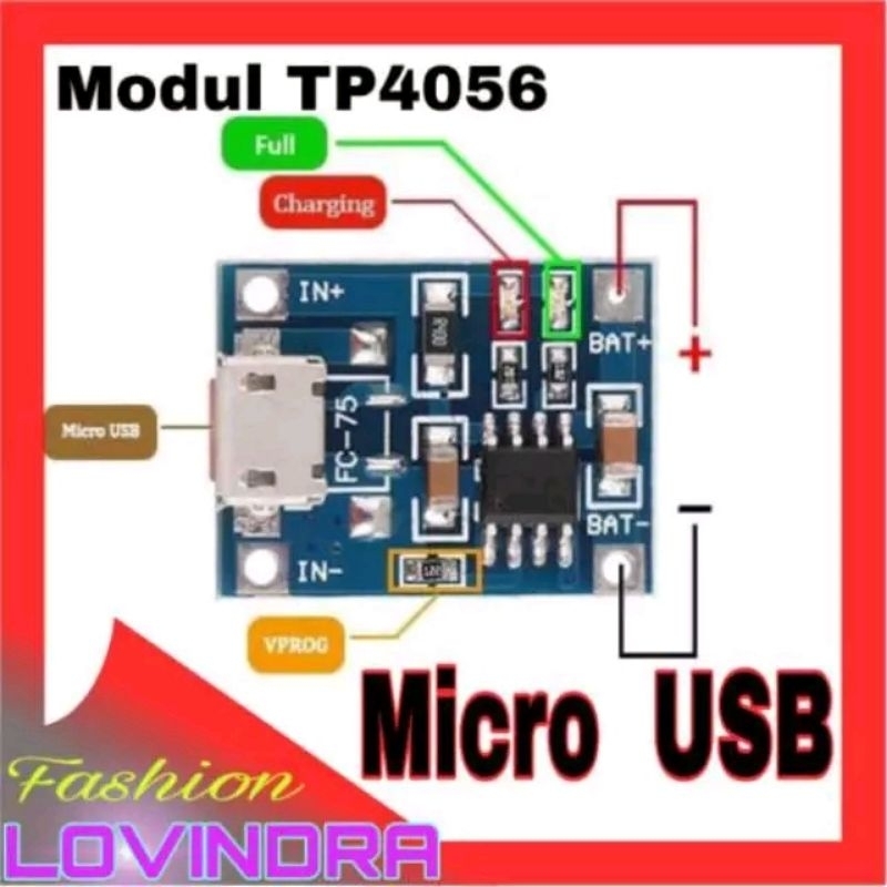 Jual Modul TP4056 5V 1A Baterai 18650 Micro USB TEBAL HW-168 TP 4056 | Shopee Indonesia