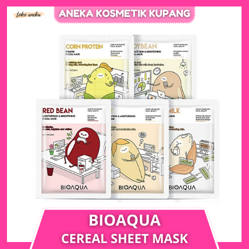 Jual BIOAQUA Masker Wajah Cereal Sheet Mask Face Mask 25ml Masker Muka ...