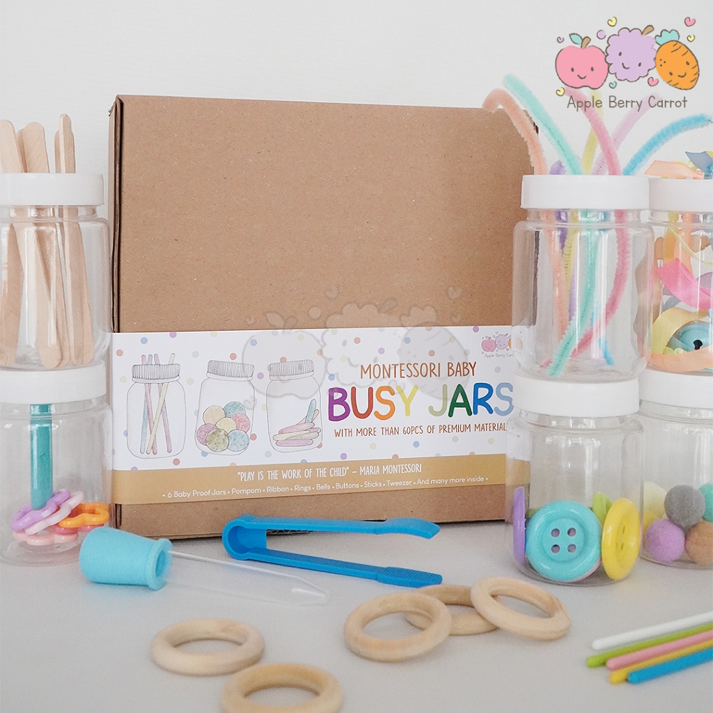 Jual MONTESSORI BABY BUSY JARS - Apple Berry Carrot | Shopee Indonesia