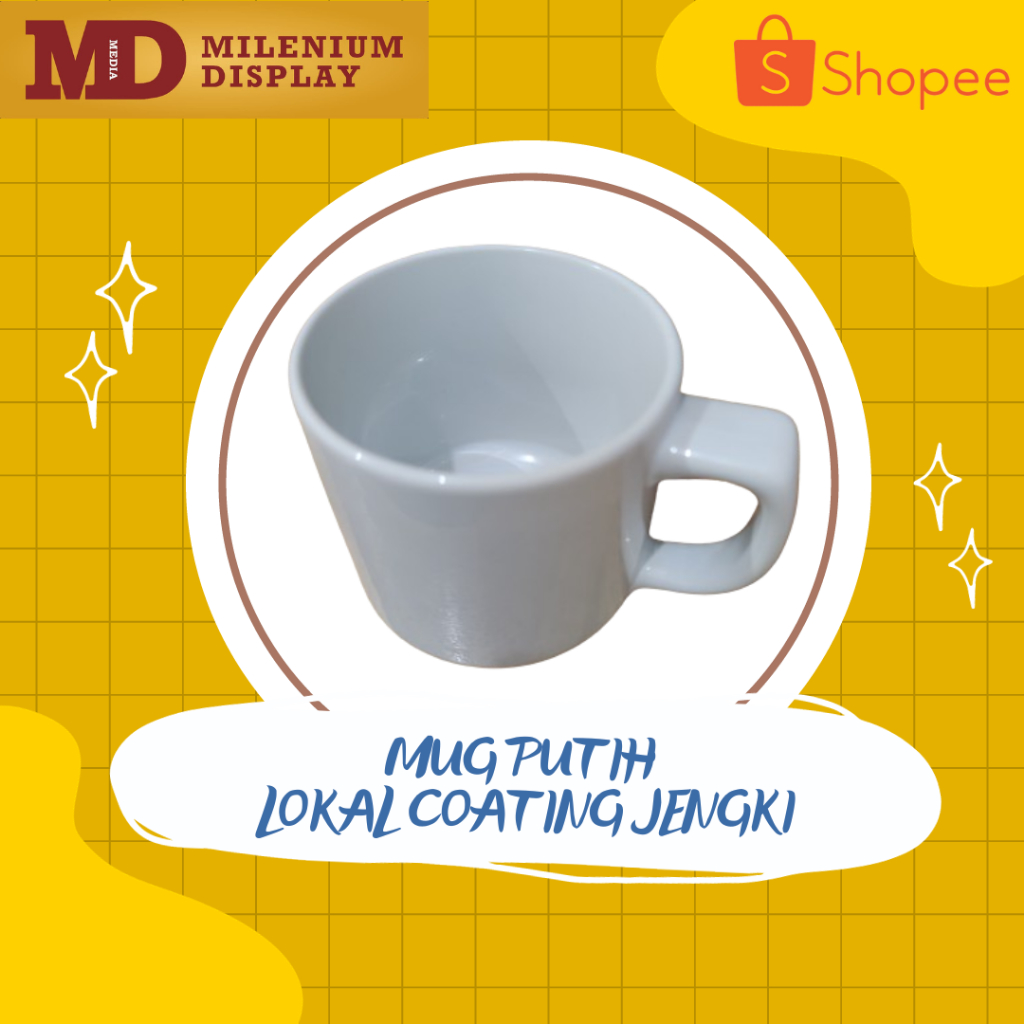 Jual MUG PUTIH POLOS COATING JENGKI | Shopee Indonesia