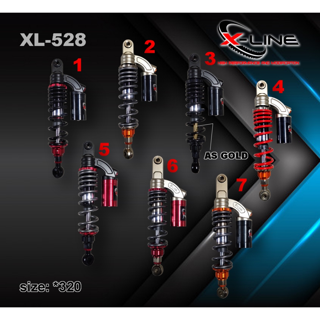 Jual Shock Shok Shockbreaker Xline X-Line X Line Belakang Tipe 528 Dual ...