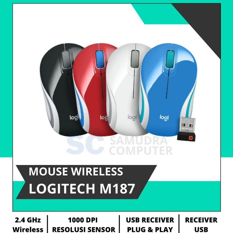 Jual Mouse Wireless Logitech M187 | Shopee Indonesia