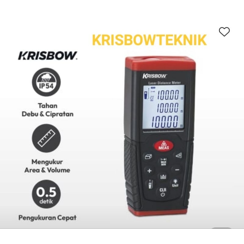 Jual krisbow meteran digital laser 100M laser distance meter compact | Shopee Indonesia