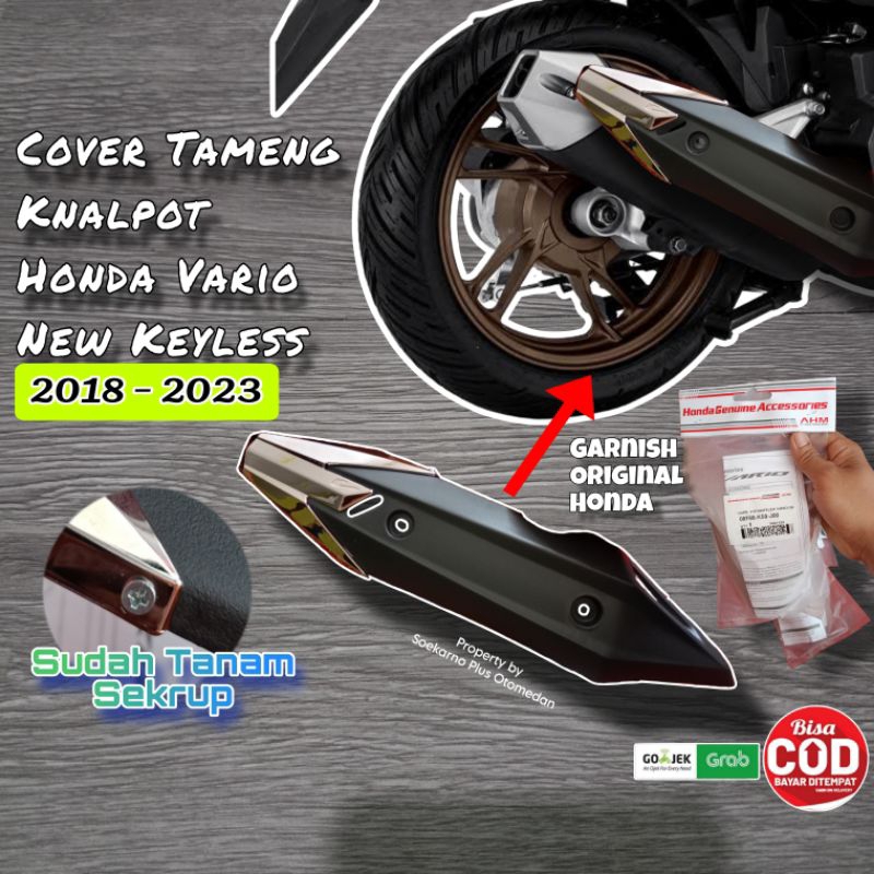 Jual (Acc Motor) Cover Knalpot+Garnish Chrome VARIO 125/150NEW Tahun ...