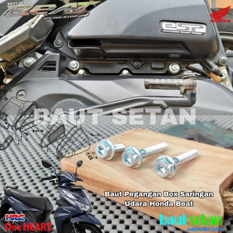 Jual Baut Pegangan Box Filter Honda Beat | Shopee Indonesia