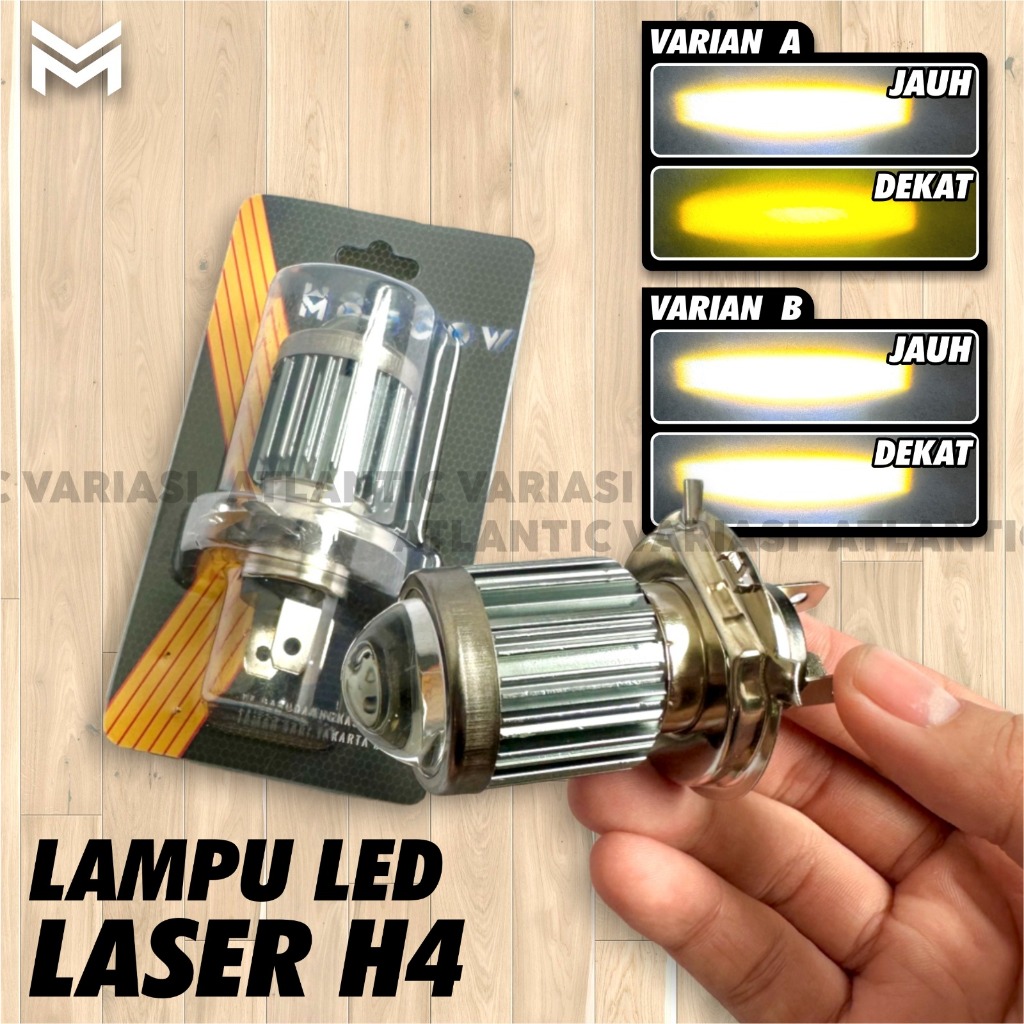 Jual LAMPU LED H4 BOHLAM H4 ATAU LAMPU LED LASER H4 HEADLAMP HIGH LOW 18 W LAMPU DEPAN UTAMA ...