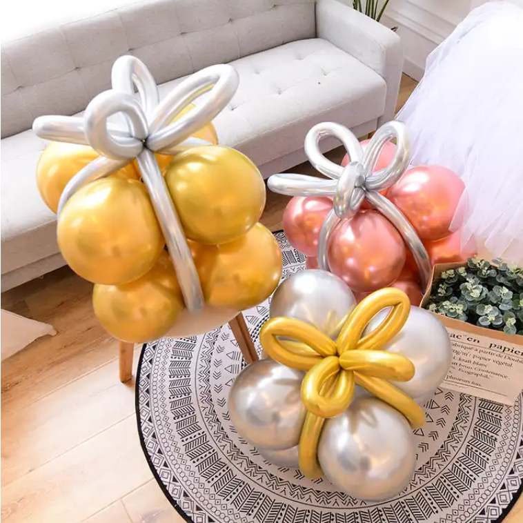 Jual Balon Latex Bentuk Kado Diy Balon Gift Box Warna Warni Doff ...