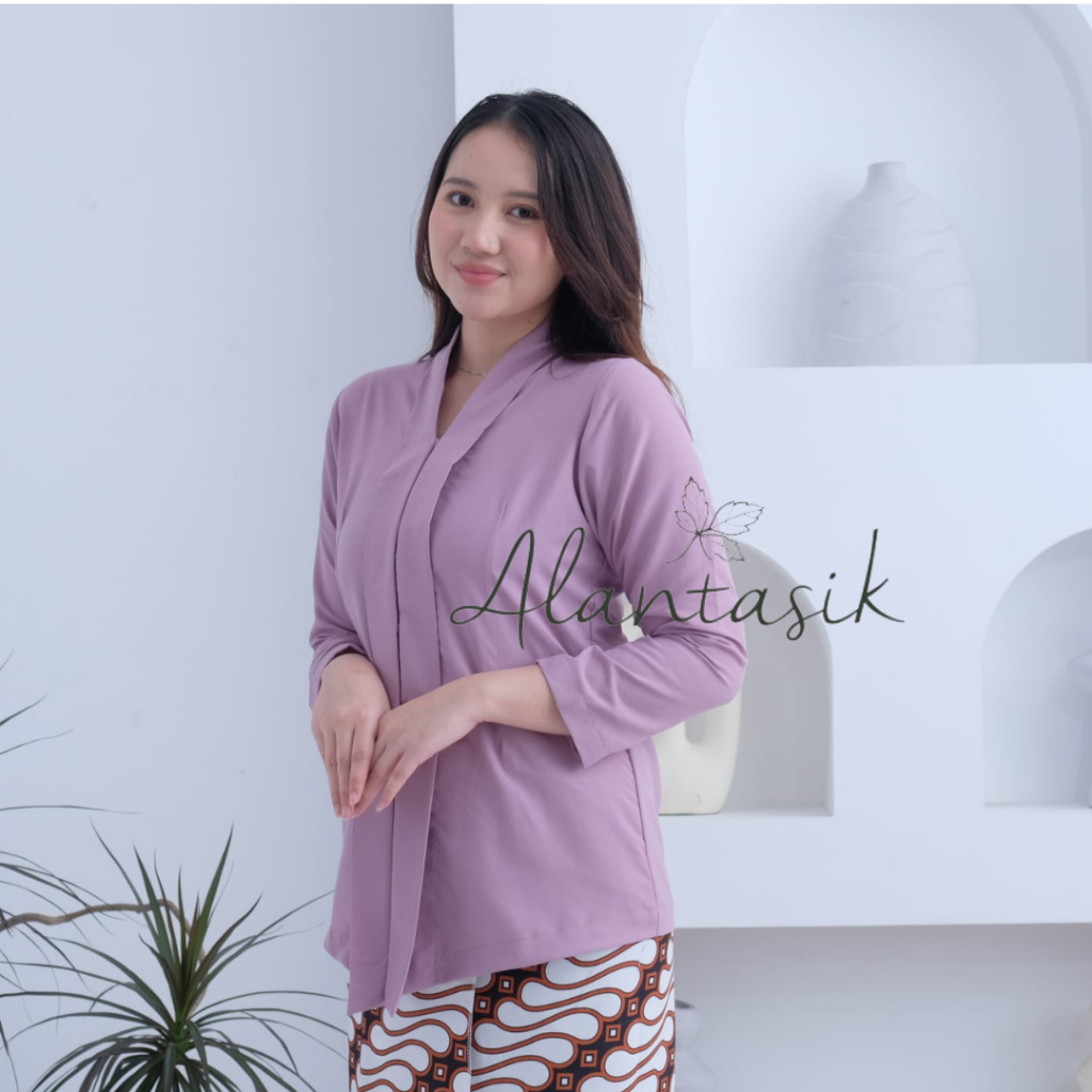 Jual Kebaya Kartini Polos Lengan Panjang | Shopee Indonesia