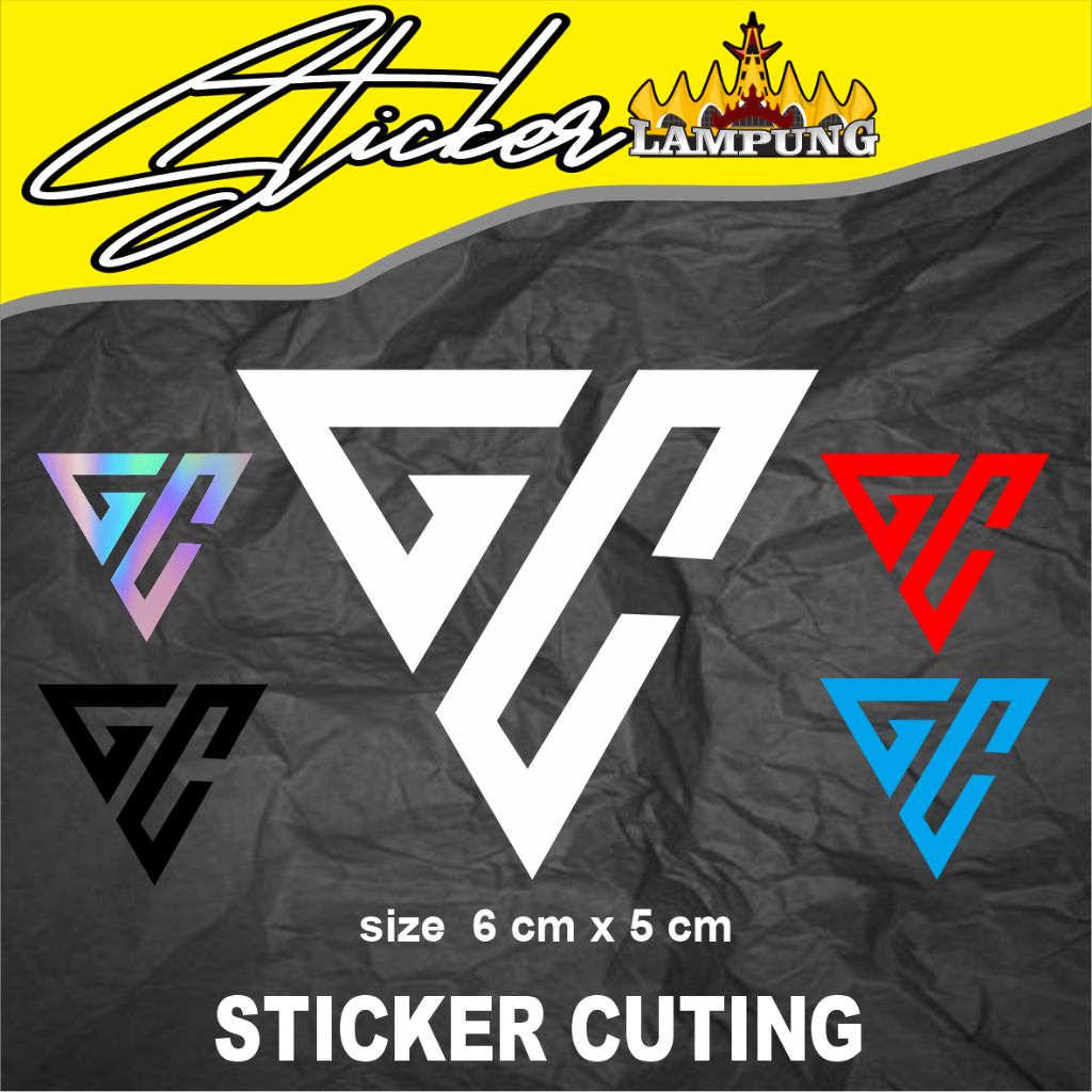 Jual STICKER CUTTING GC 6 X 5 CM STIKER MOTOR SIMPLE DAN ELEGAN DI ...