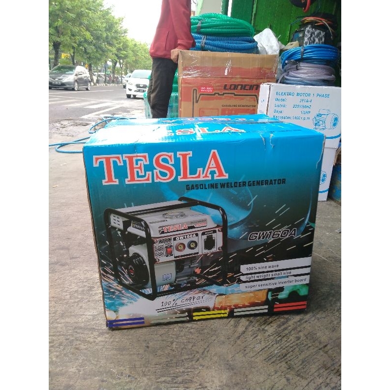Jual Tesla GW 160 VA Genset 2 in 1 1000 Watt + Trafo Las 160 Ampere ...