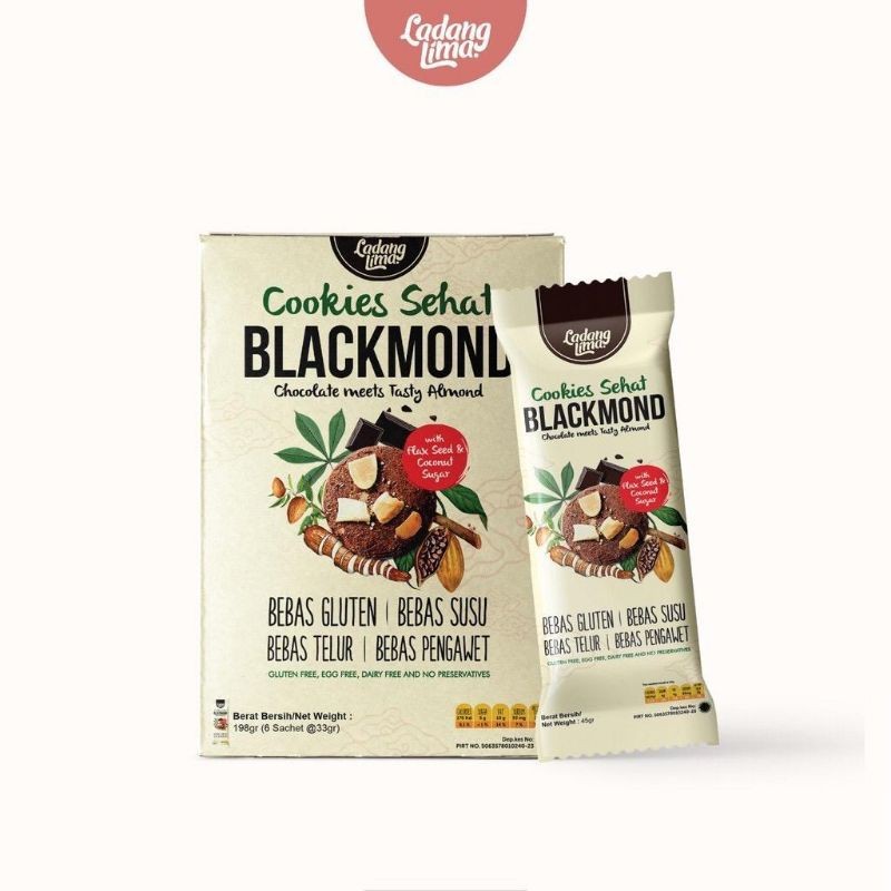 Jual LADANG LIMA BLACKMOND SACHET COOKIES GLUTEN FREE | SNACK CEMILAN ...
