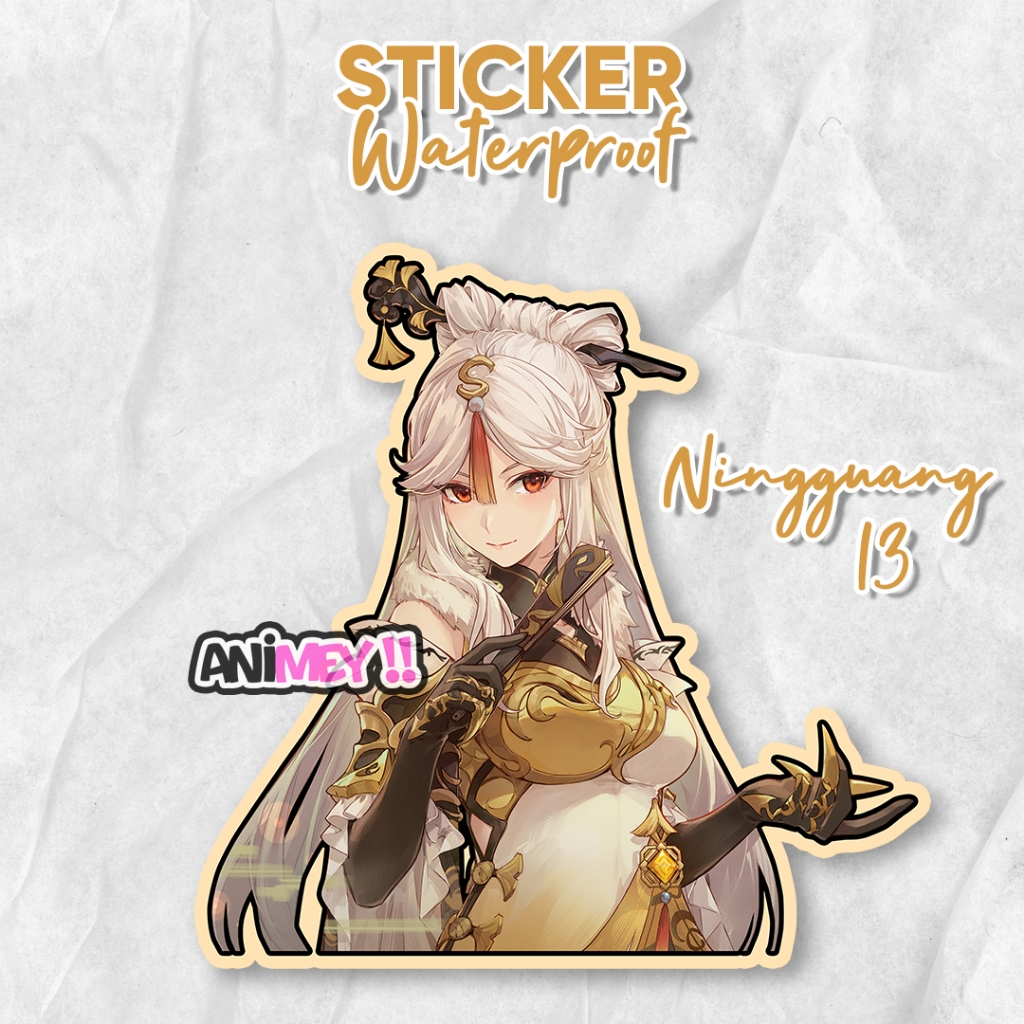 Jual Stiker Ningguang Genshin Impact / Sticker Anime Waterproof ...