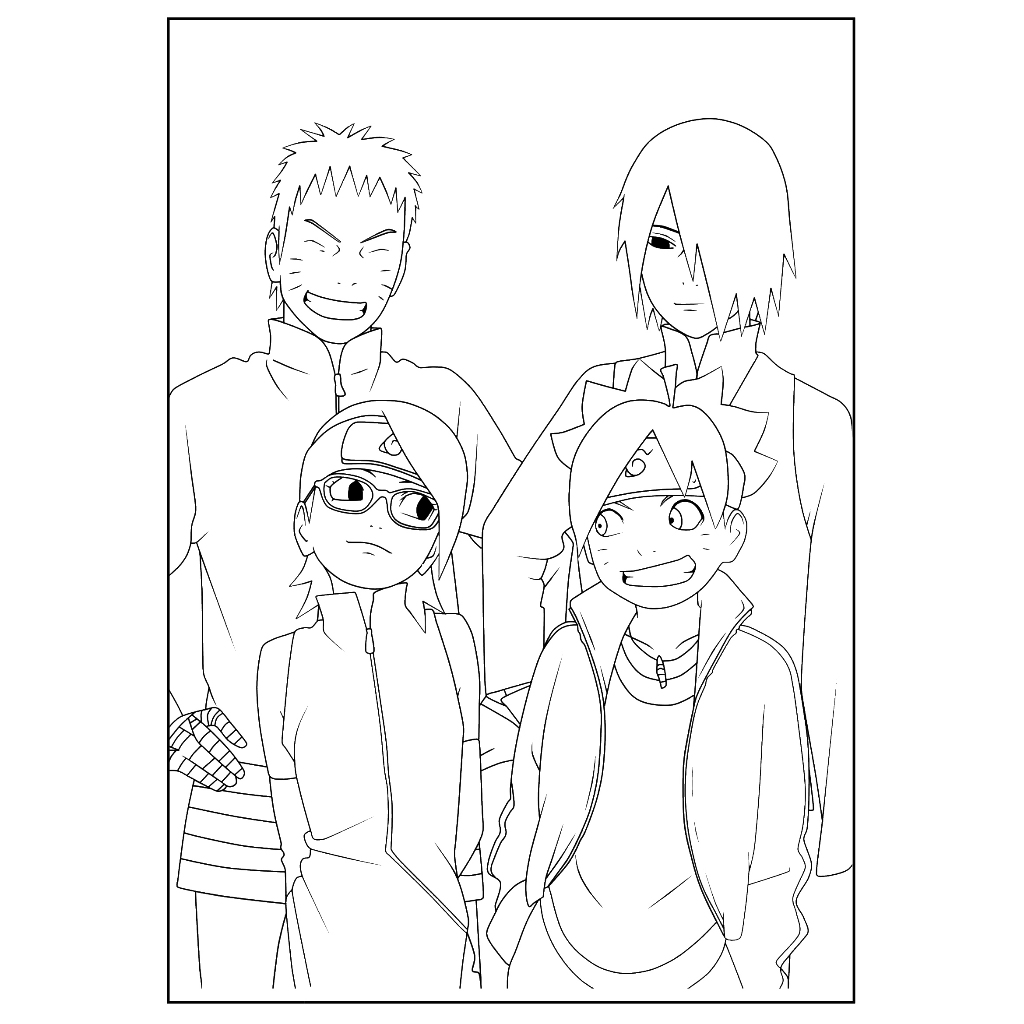 Jual Kertas Gambar Mewarnai Tema Naruto | Kertas Mewarnai | Murah ...