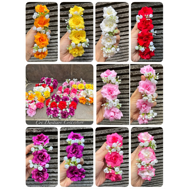 Jual Semanggi Mawar Mini Bangkok/ Mawar Kecil Hairdo Sanggul | Shopee ...
